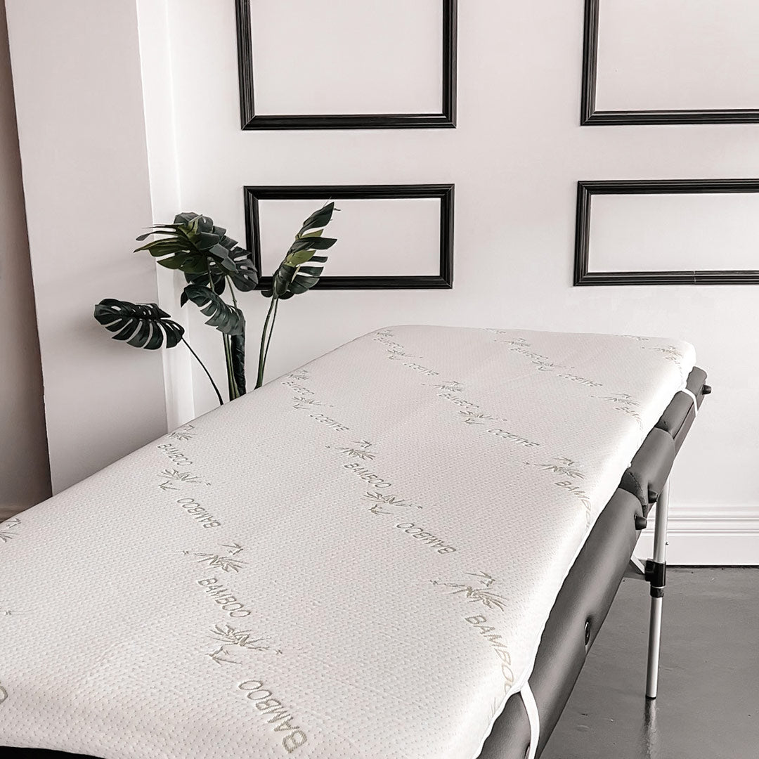 Massage Bed Memory Foam Topper 7 Multi Zone Massage 1200GSM Deluxe